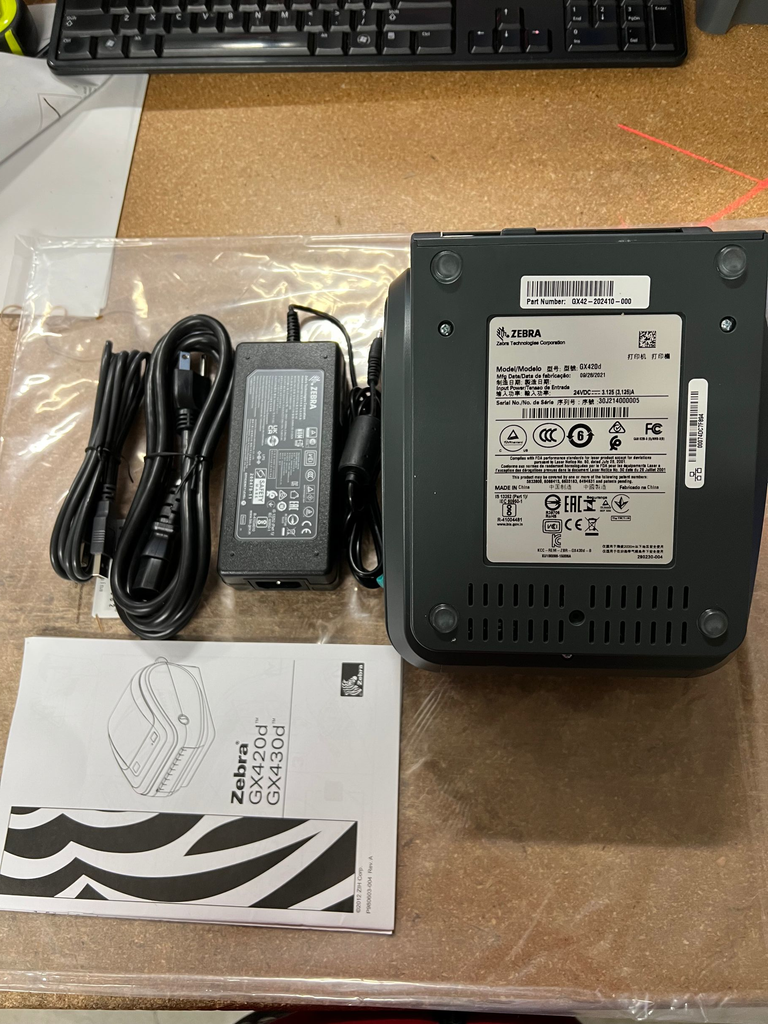 ZEBRA GX420d Direct Thermal Printer USB Serial and Ethernet Port Conne ...