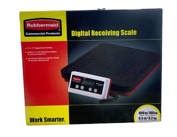 Rubbermaid FG404088 Pelouze 400 lb. Digital Receiving Scale with Remot ...