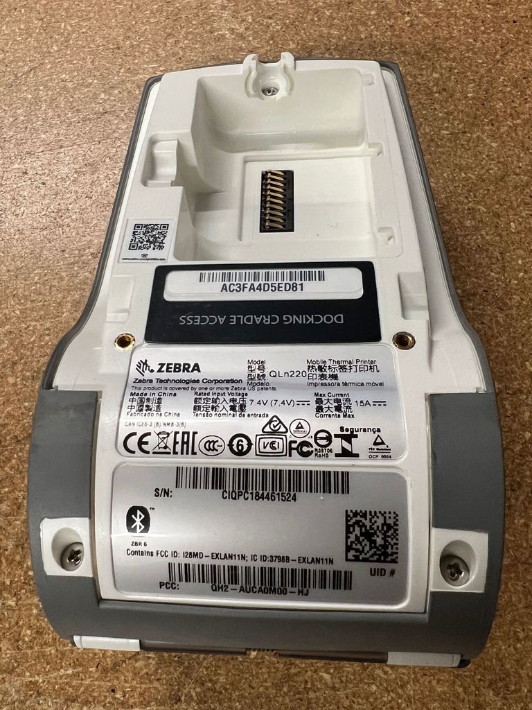 Zebra QLn220 Direct Thermal Printer Monochrome Portable QH2-AUNA0M00-0 ...