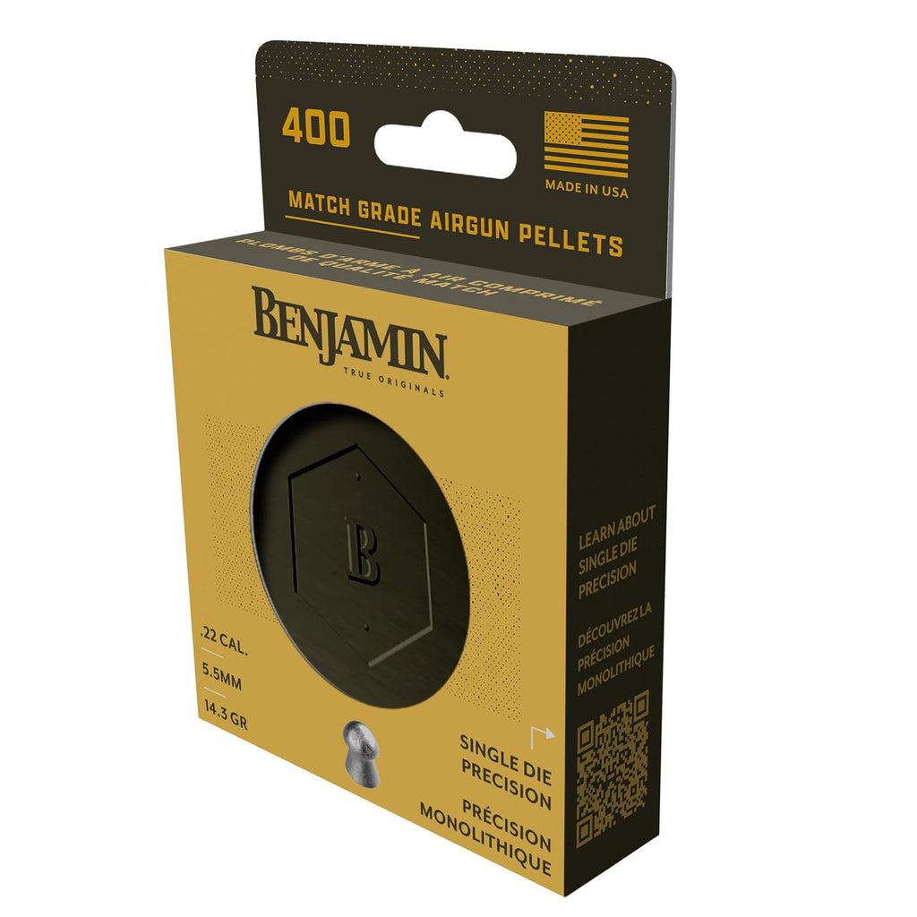 Benjamin Single Die .22cal 14.3gr Domed Pellets - 500 Count ...