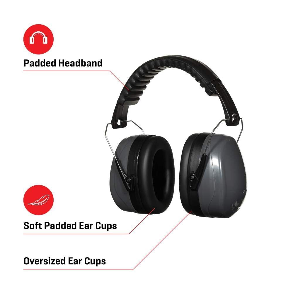 Allen Company Sound Defender Foldable Safety Earmuffs - Black/Gray ...
