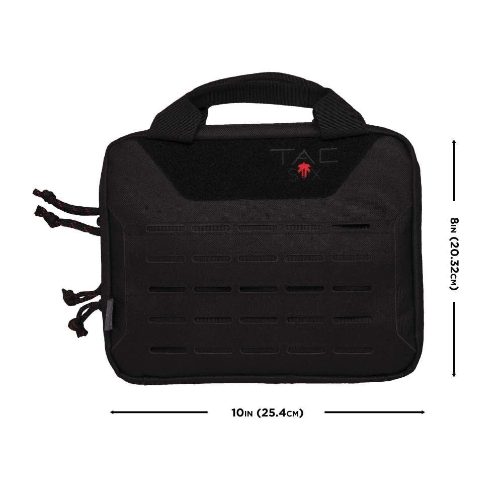 Tac-Six Crew 2-Gun Tactical Pistol Case, 10"L x 8"W - Black ...