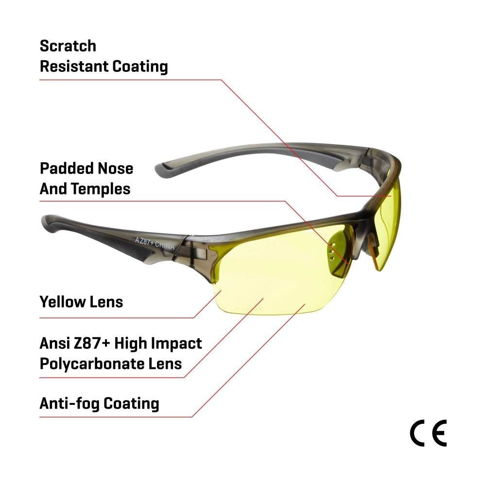 Allen Company Outlook Shooting Safety Glasses ANSI Z87.1+ & CE Rated ...