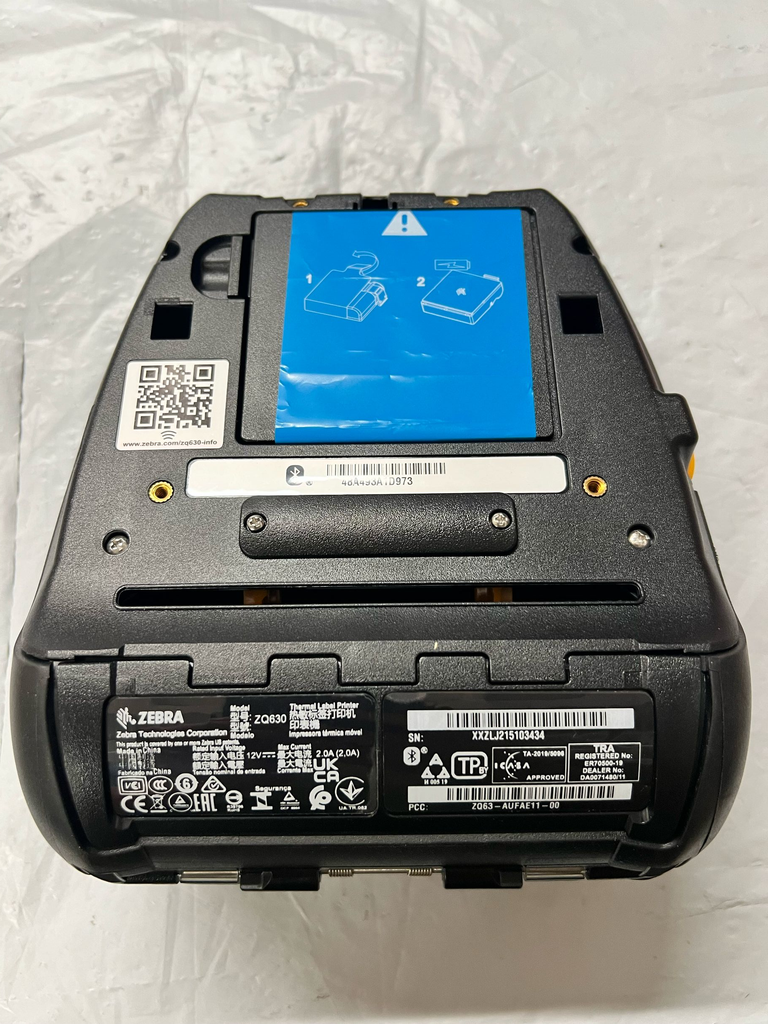Zebra ZQ630 Mobile Barcode Label Printer Linered Platen with Bluetooth ...