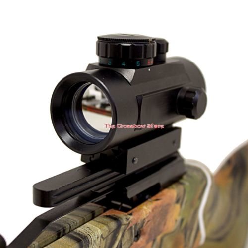 SAS 1x30mm Red/Green Crossbow Scope Sight w/ Switchable 3/8" and 7/8 ...