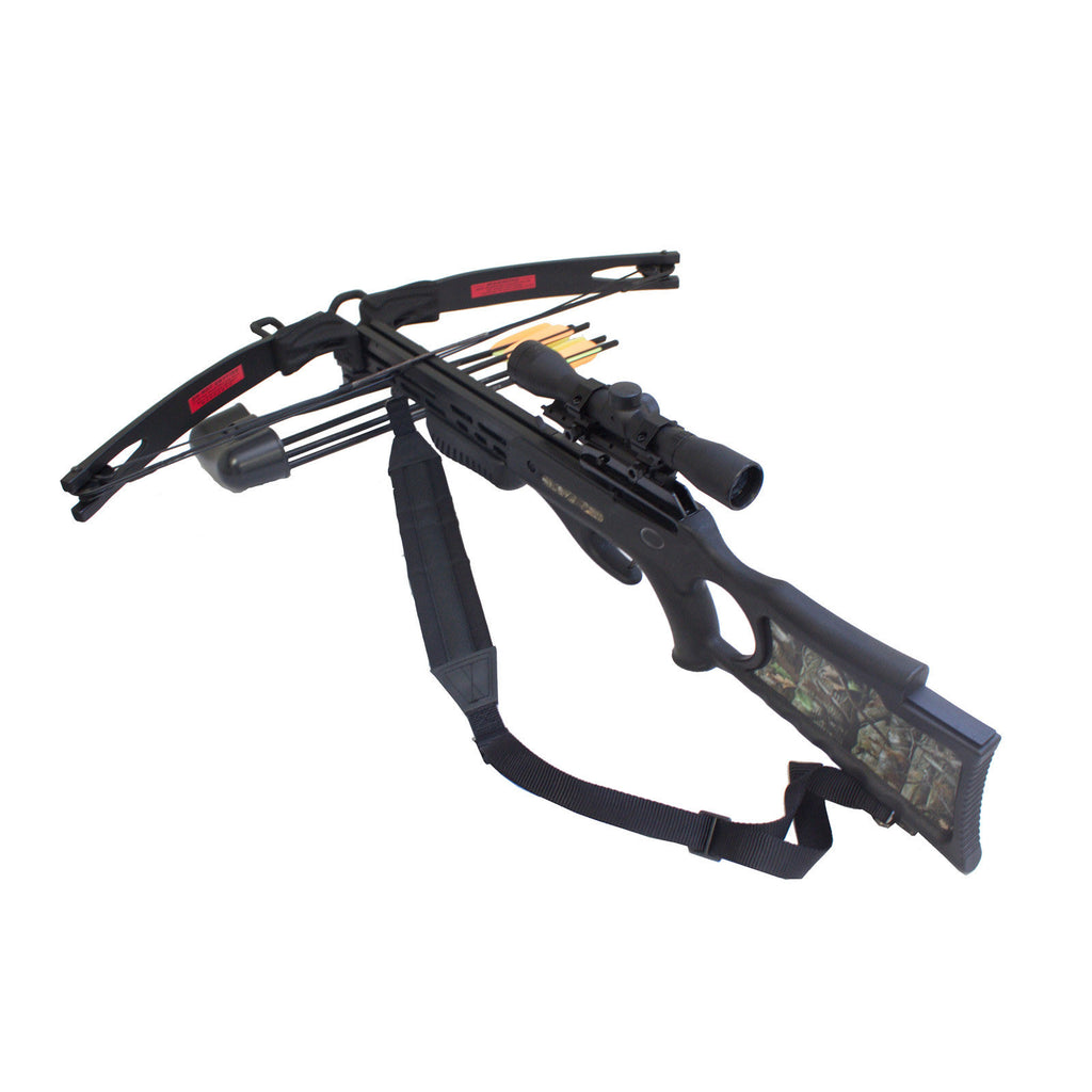SAS Sniper 150lbs Next G1 Camo Crossbow Package with Quiver Arrows - O ...