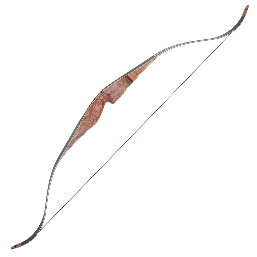 SAS Maverick One Piece Traditional Wood Hunting Bow 40lbs Black Limb R ...