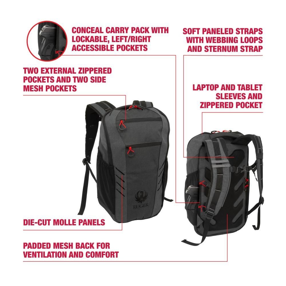 Allen Company Ruger Pima Tactical Backpack - Heather Black/Gray ...