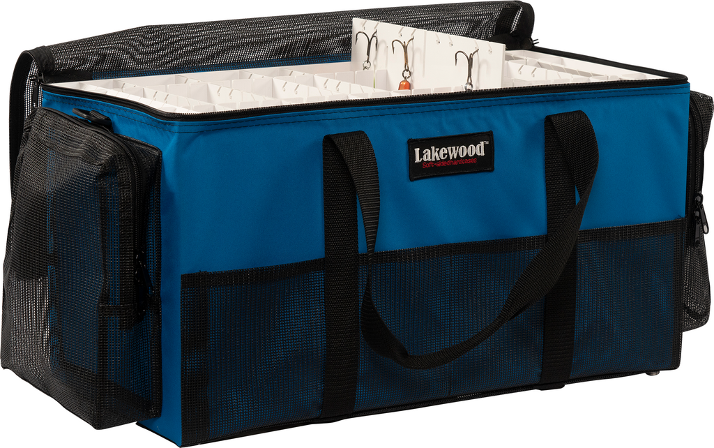 Lakewood Fishing Blue Large Saltwater Case Tackle Box Adjustable Lure ...