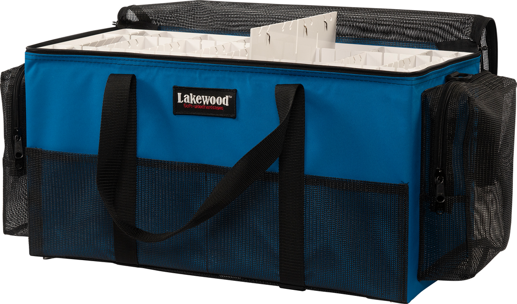 Lakewood Fishing Blue Large Saltwater Case Tackle Box Adjustable Lure ...
